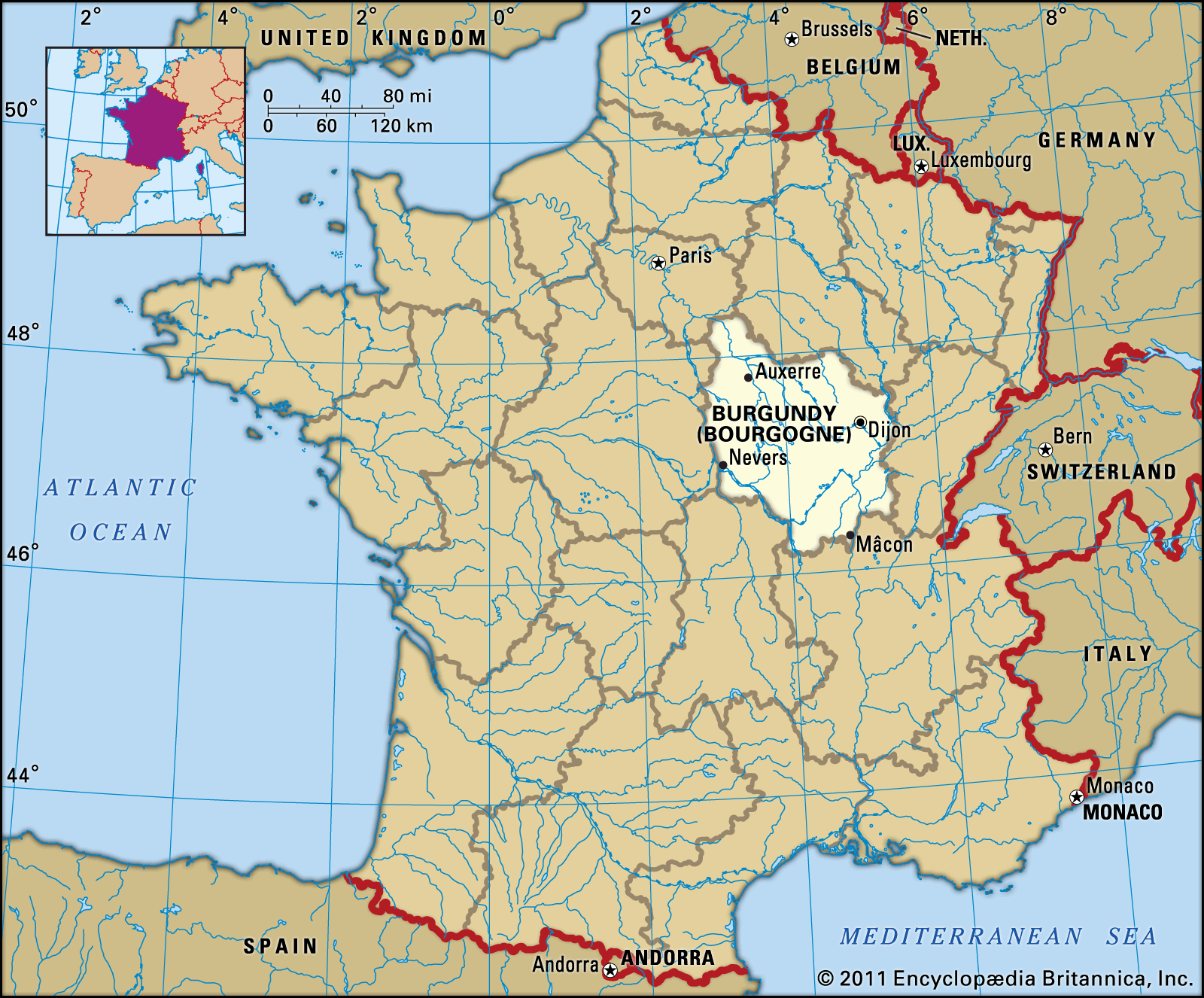 Was Burgundy separate from France?