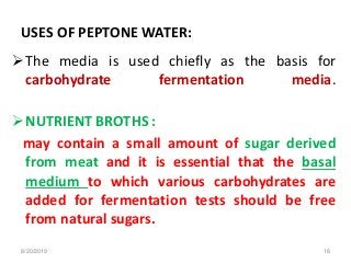 What are culture medias broths used for?