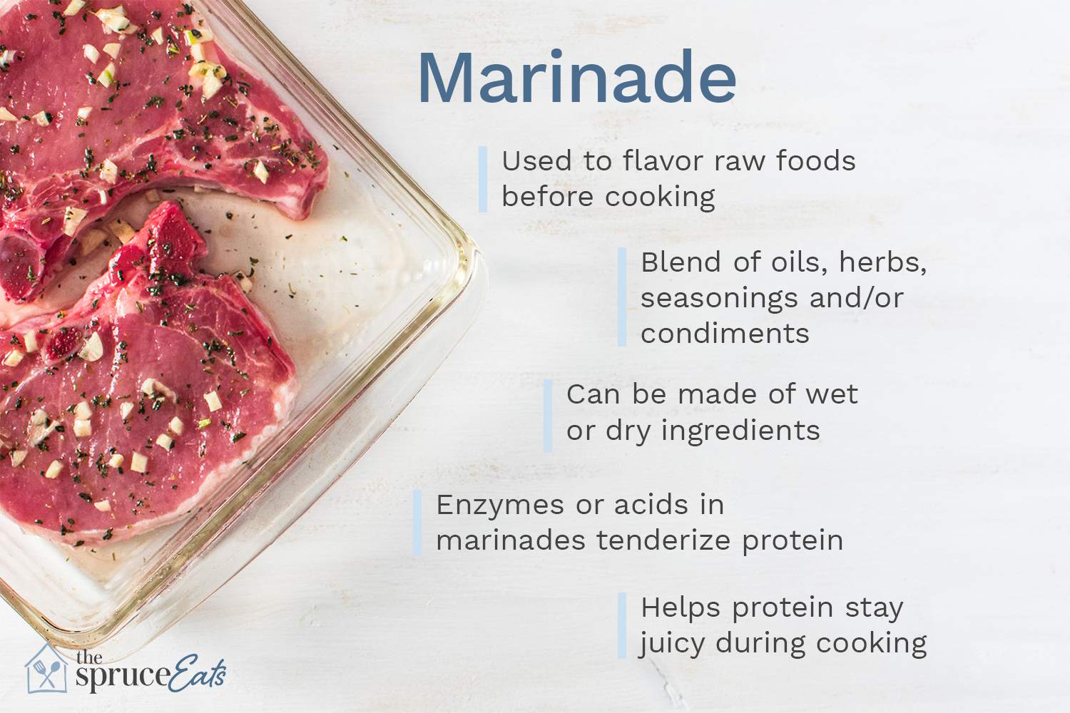 What are important things to remember in dealing with marinades?