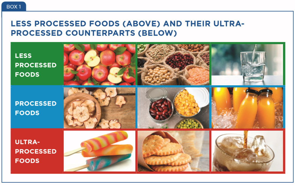 What are some examples of minimally processed foods?