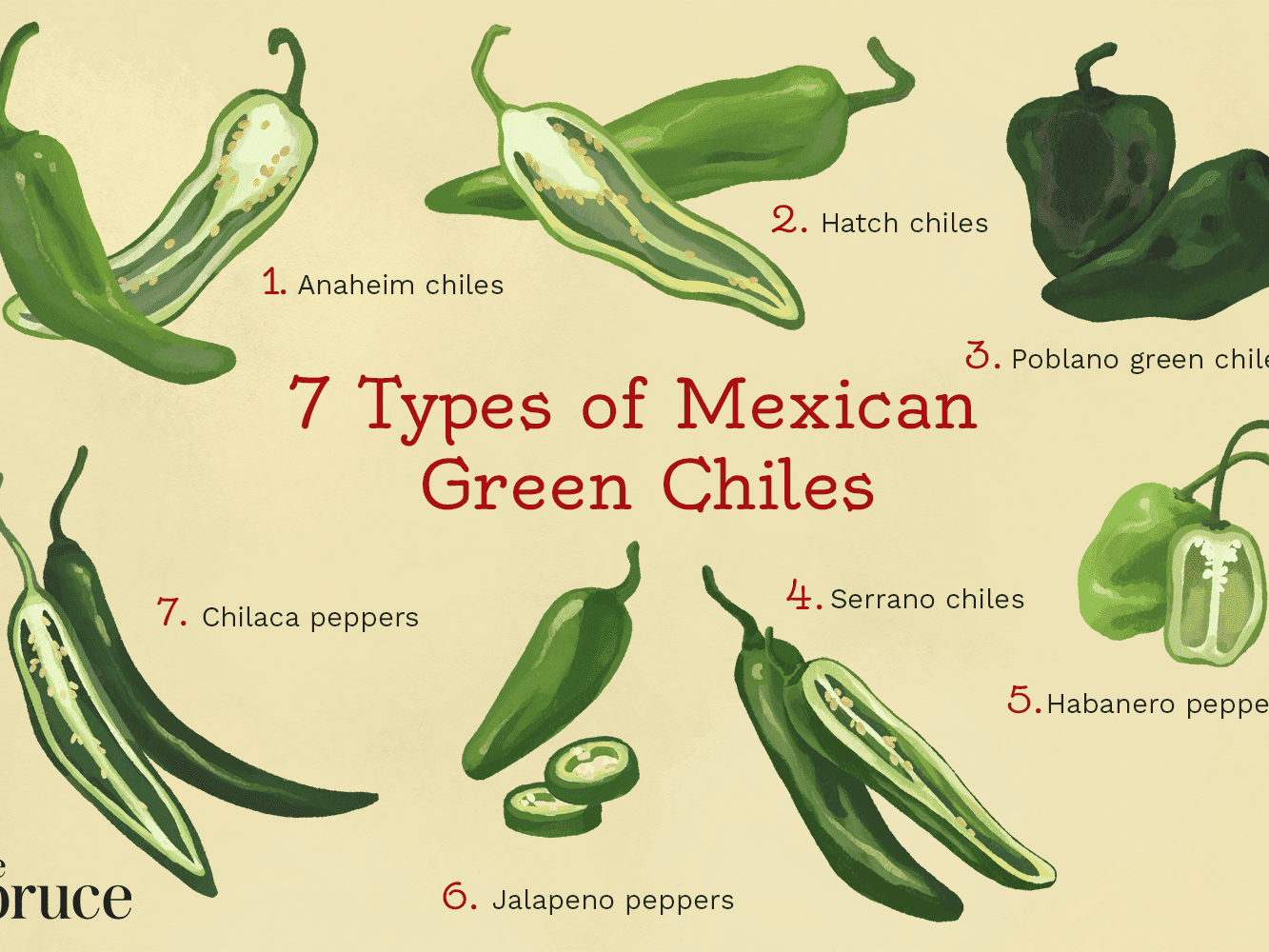 What are the 4 forms of chiles?