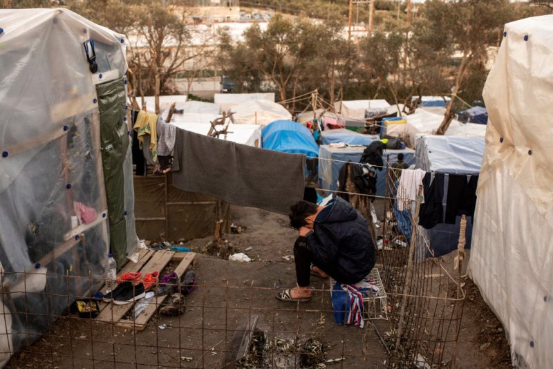 What are the conditions in a refugee camp?