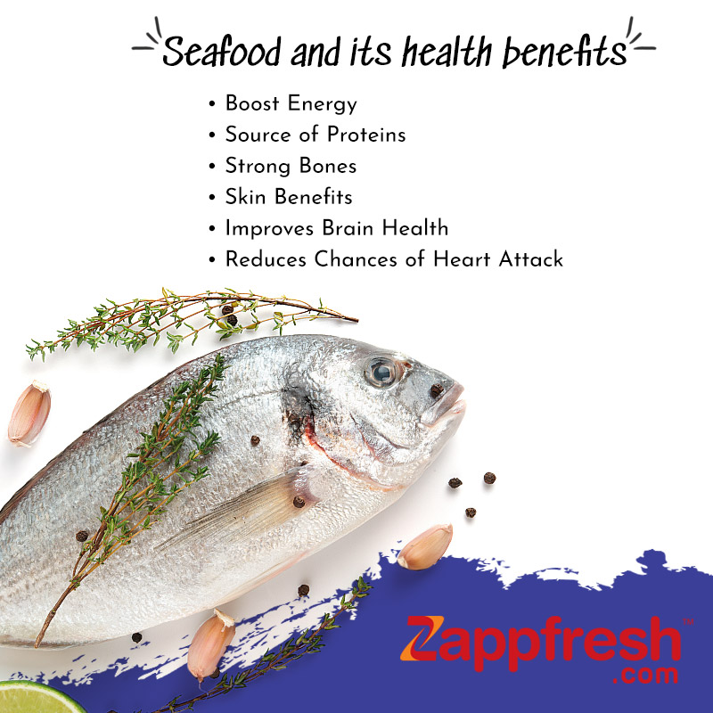 What are the health benefits of seafood and meat?
