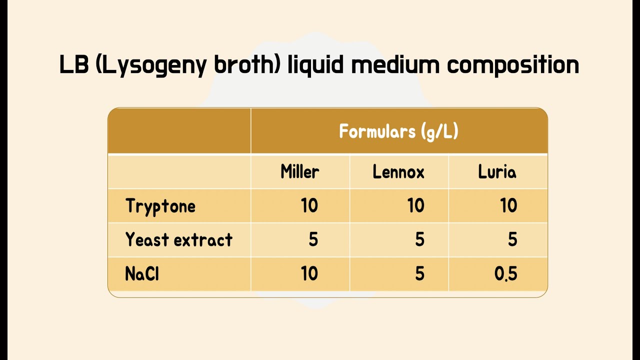What are the ingredients for LB agar?