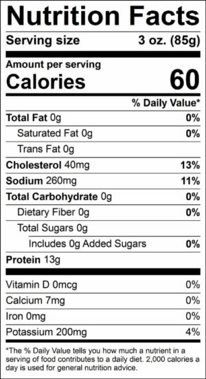 What are the nutritional facts of fish?