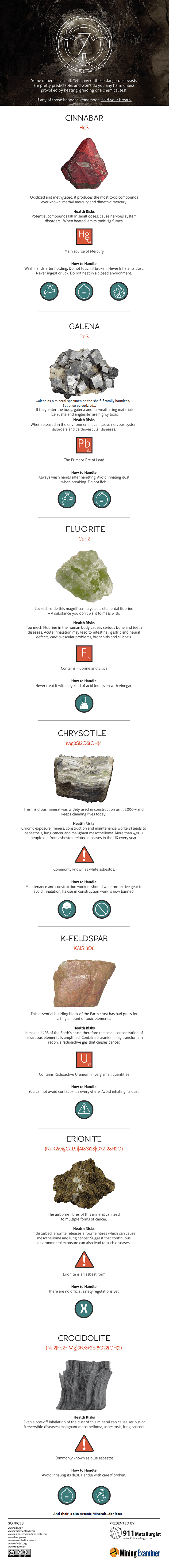 What are the seven most important minerals?
