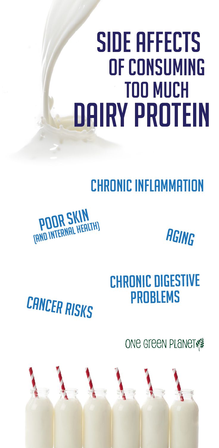 What are the side effects of too much dairy?