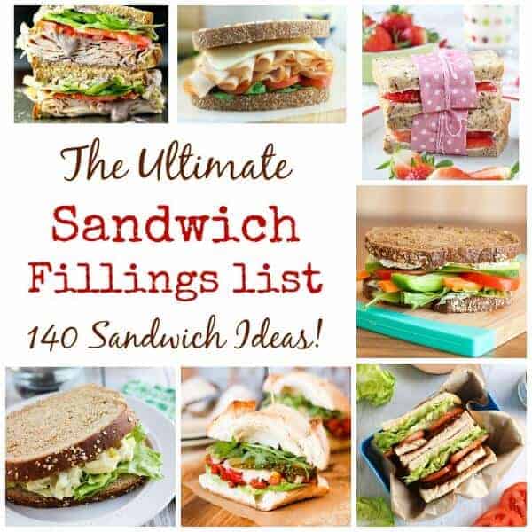 What are the types of filling used for sandwiches?