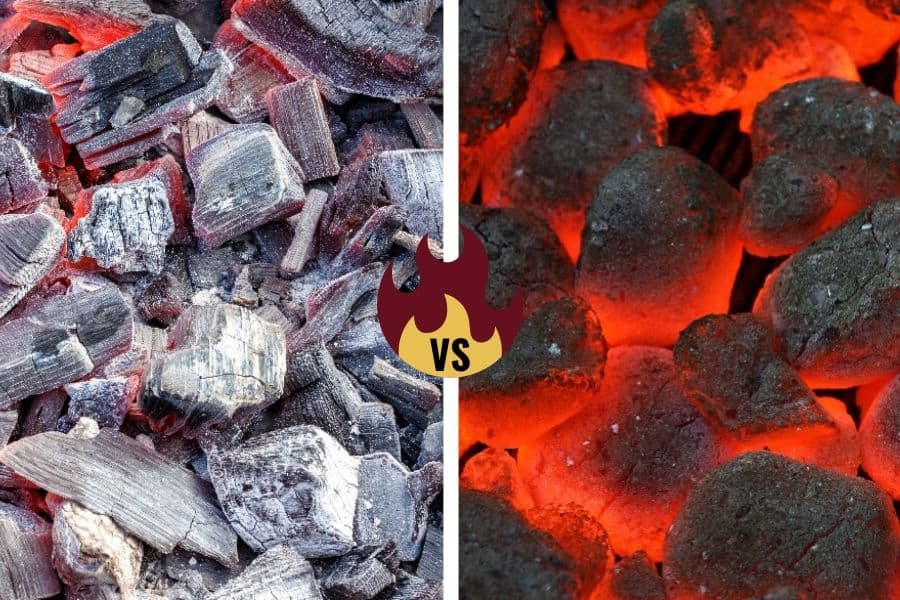 What burns hotter charcoal or briquettes?