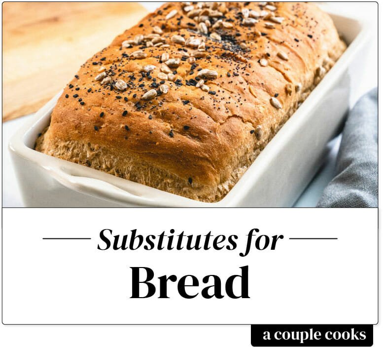 What can be used as a substitute for bread in recipes?