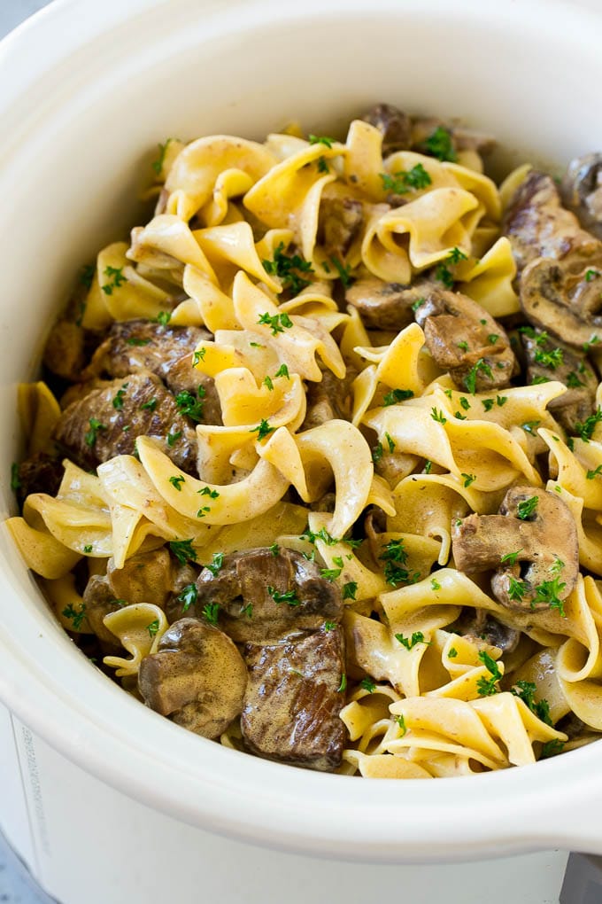 What can I use instead of egg noodles in stroganoff?
