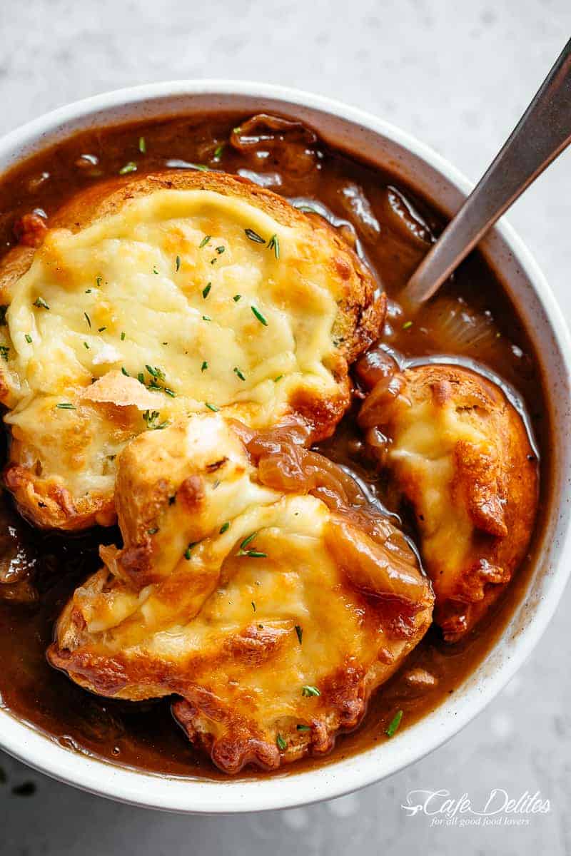 What can I use instead of red wine in French onion soup?