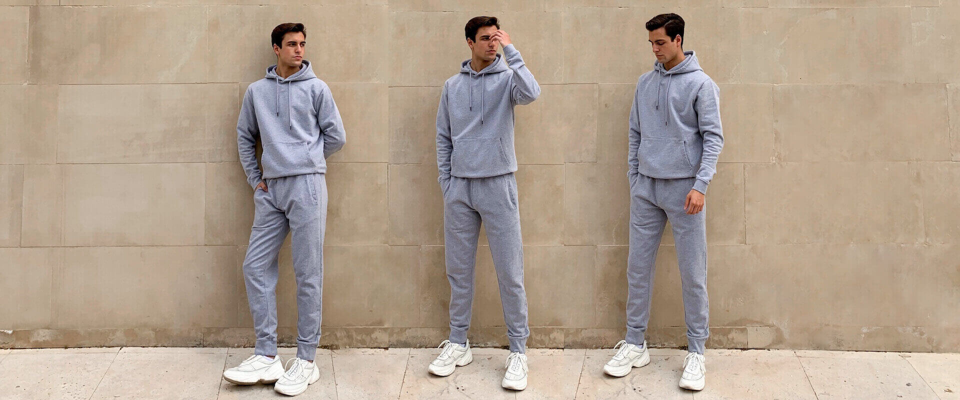 What can men wear with sweatpants?