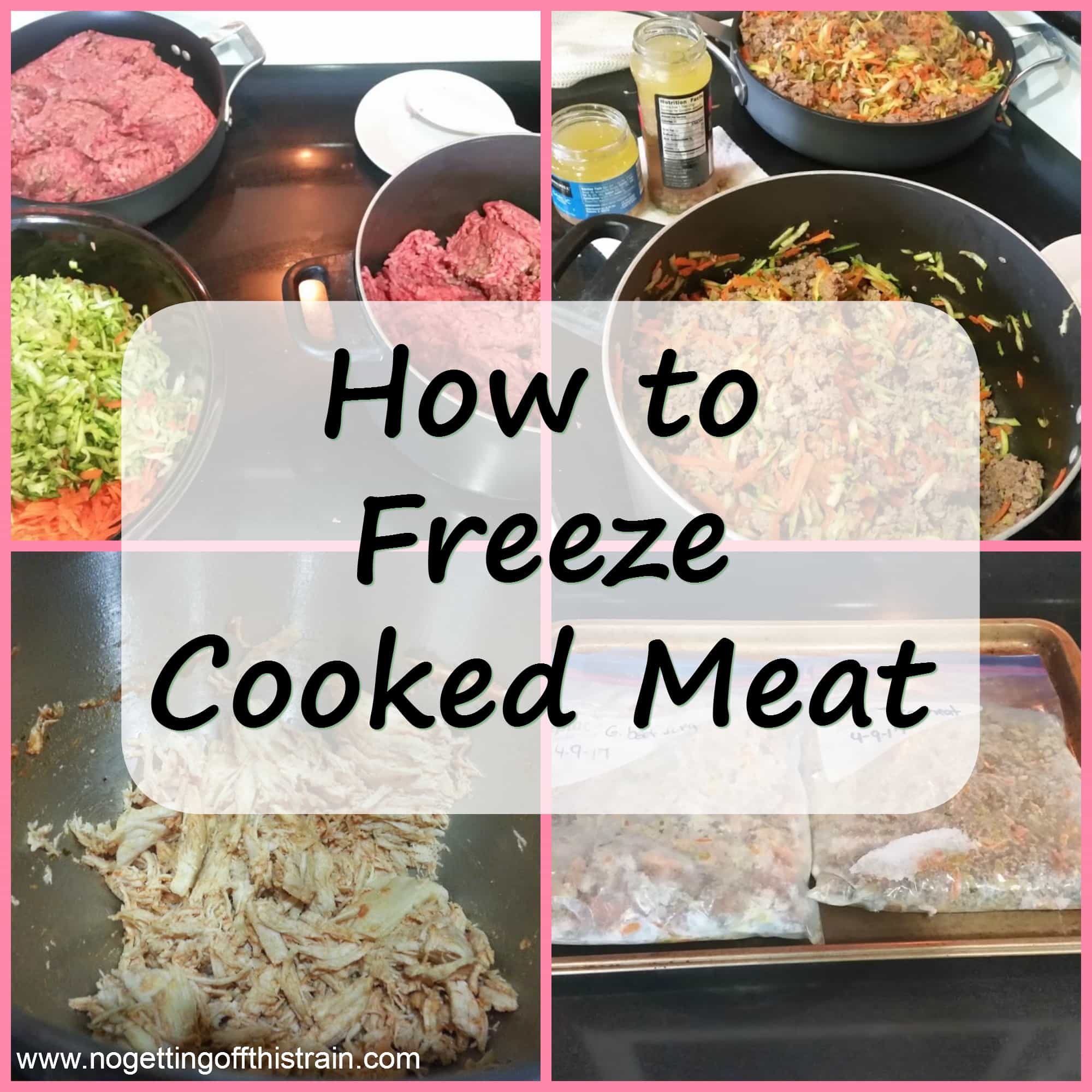 What cooked meat can be frozen?