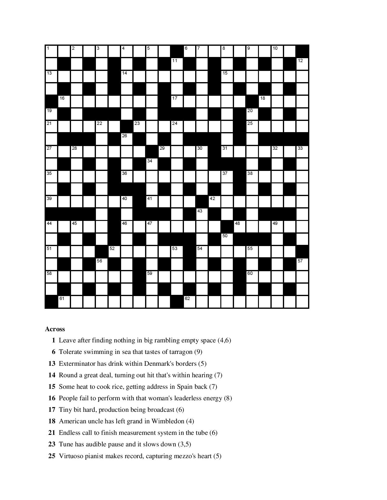 What crossword puzzle is the hardest?