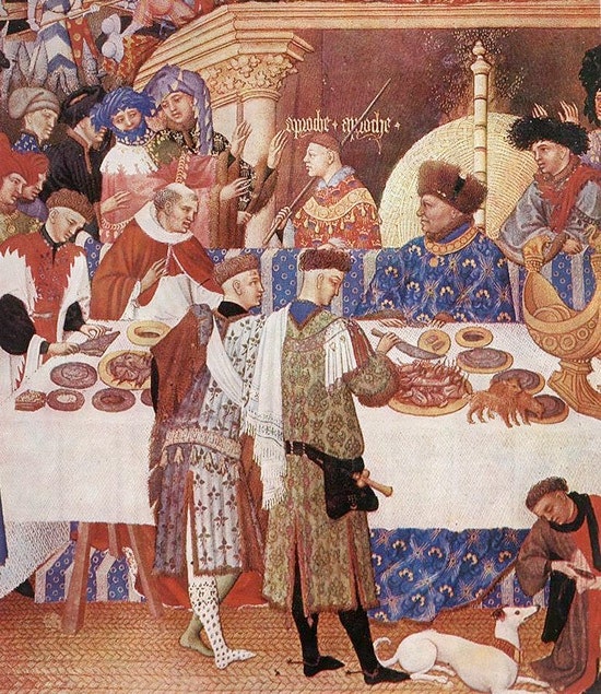 What did medieval people use as plates?