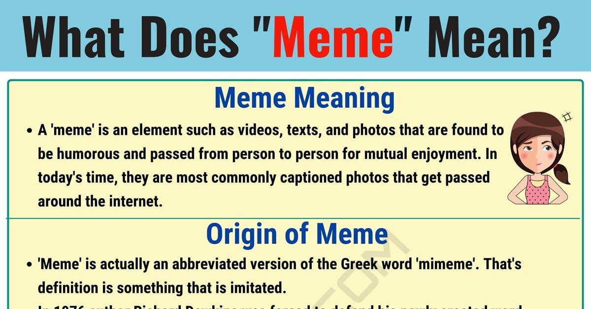 What did meme originally mean?