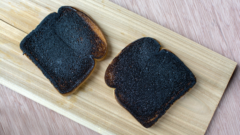 What do I do with burnt food?