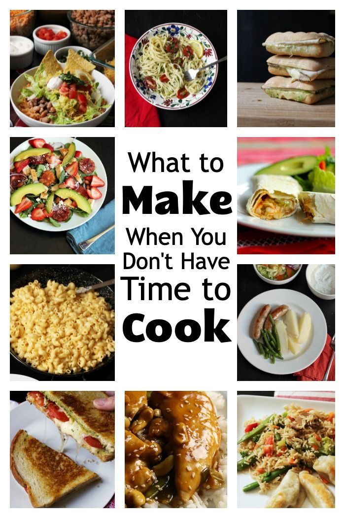 What do you do if you don't have time to cook?