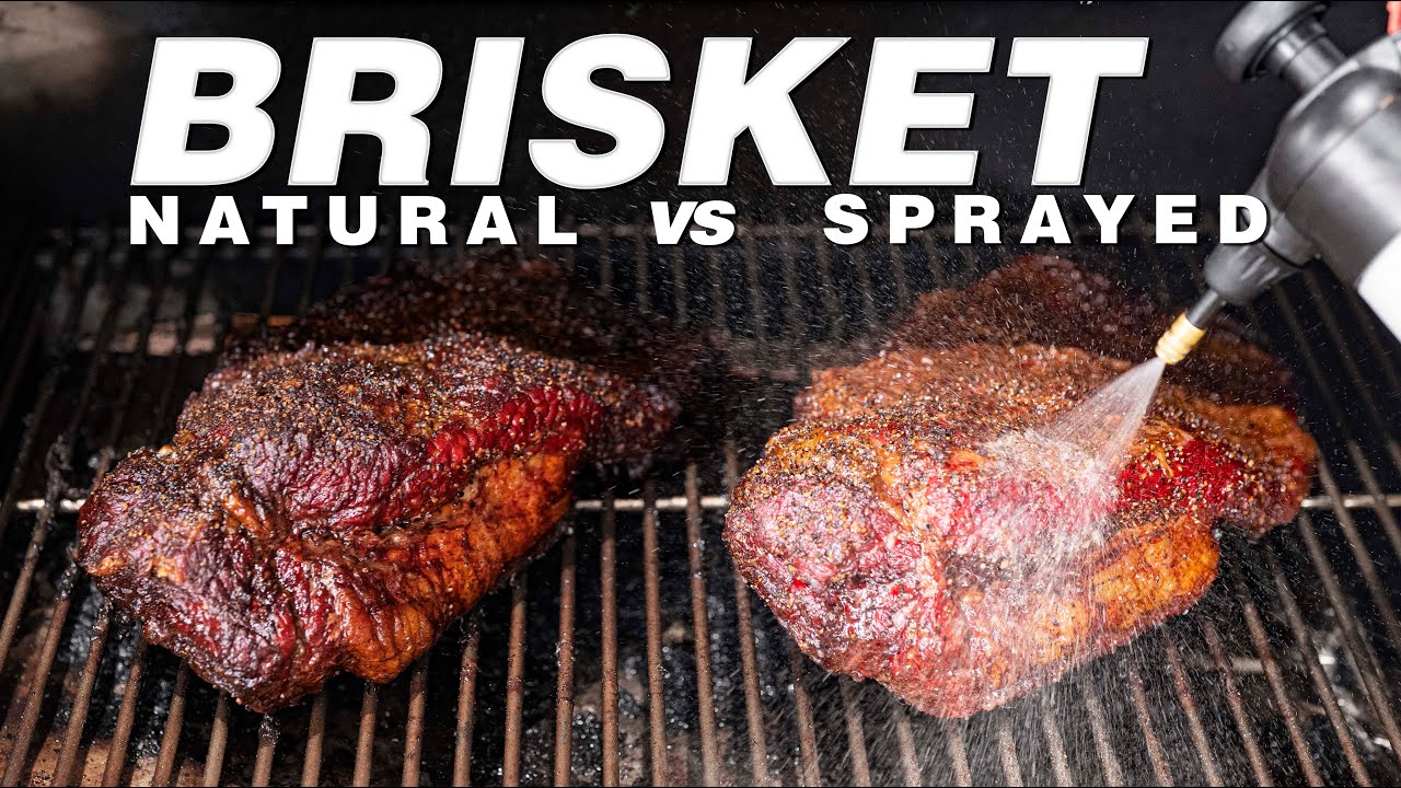 What do you spray on brisket when smoking?