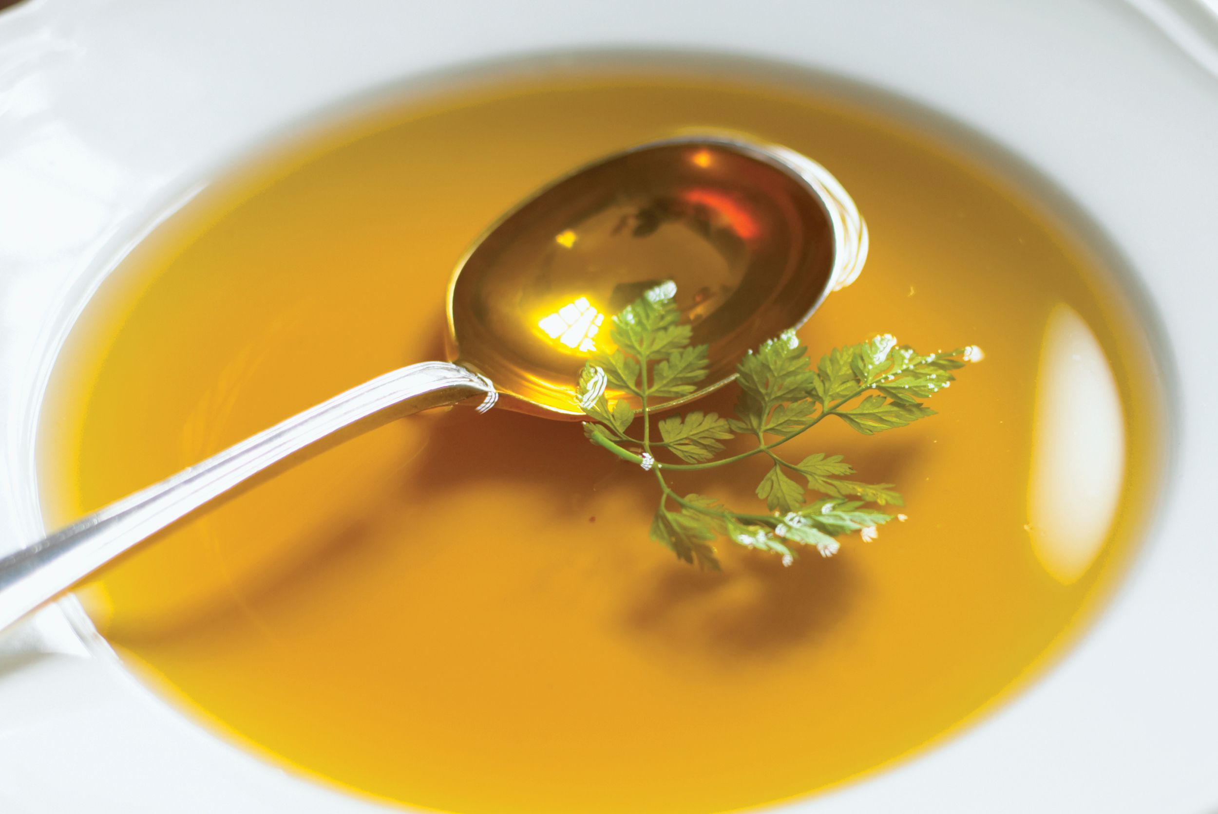 What does consomme mean in French?