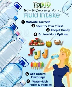 What does fluid intake include?