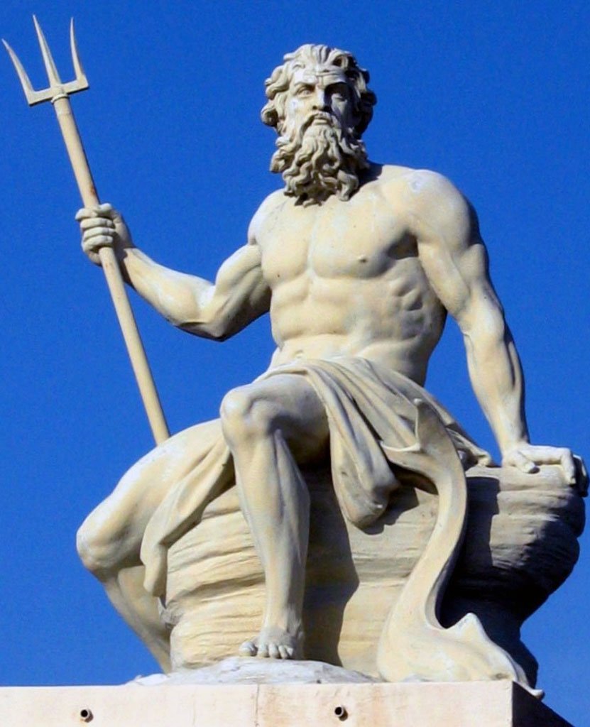What does Poseidon do as the god of the sea?