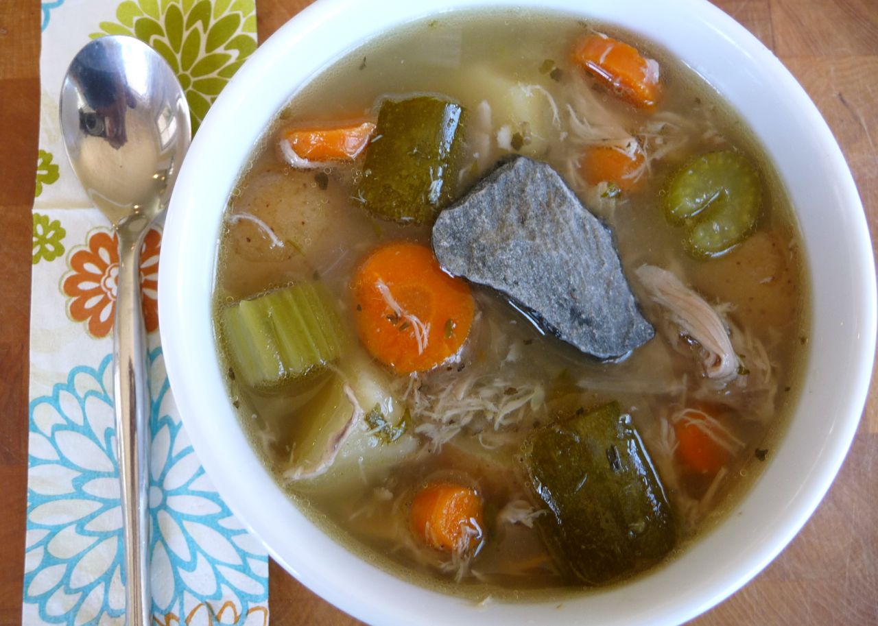 What does putting a stone in soup do?