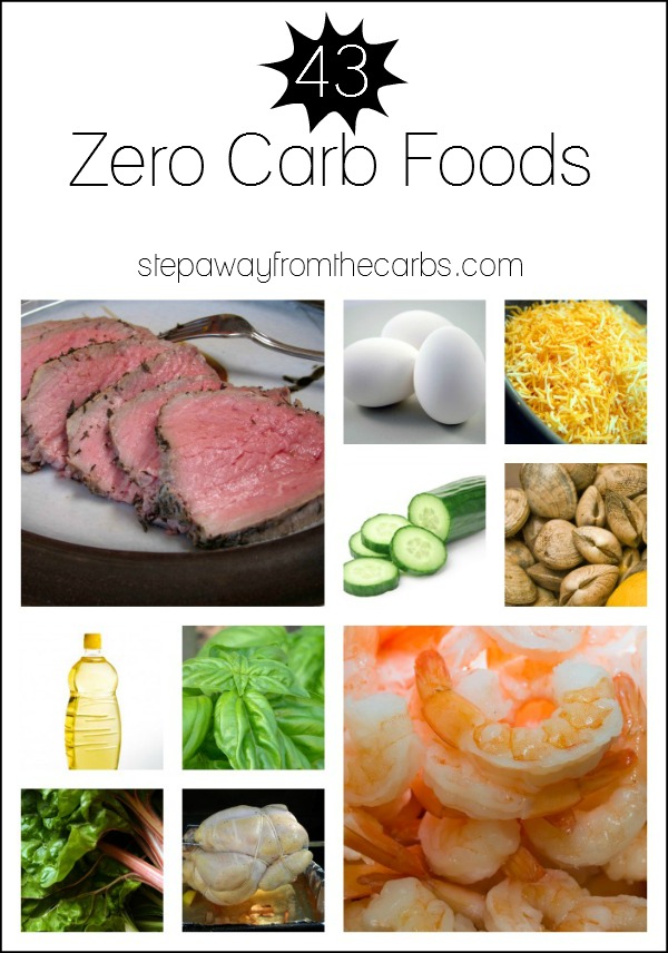 What food have no carbs at all?