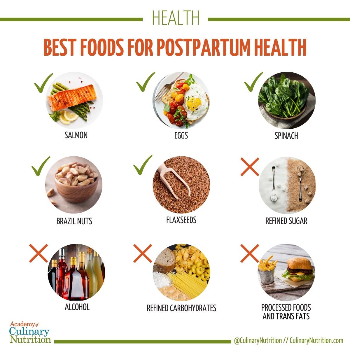 What foods should I avoid postpartum?