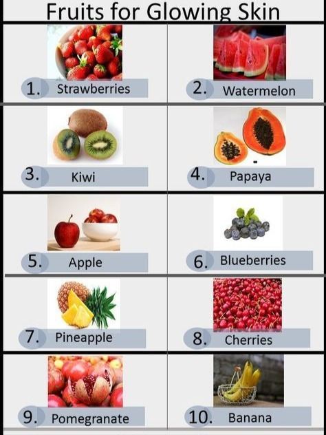 What fruits make your face clear?