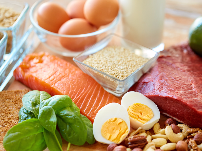 What has more protein salmon or eggs?