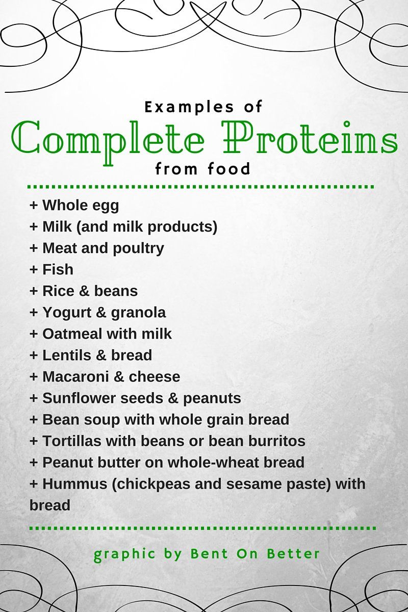 What is a complete protein and examples?