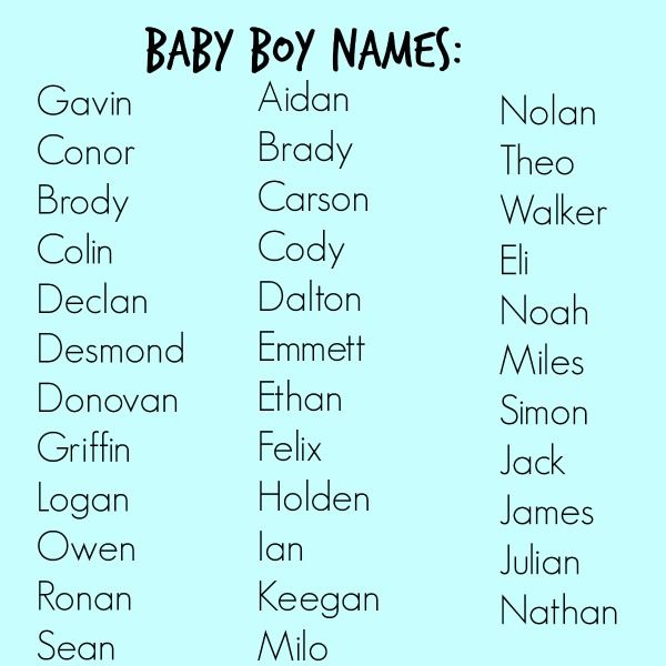 What is a good boy name for a boy?