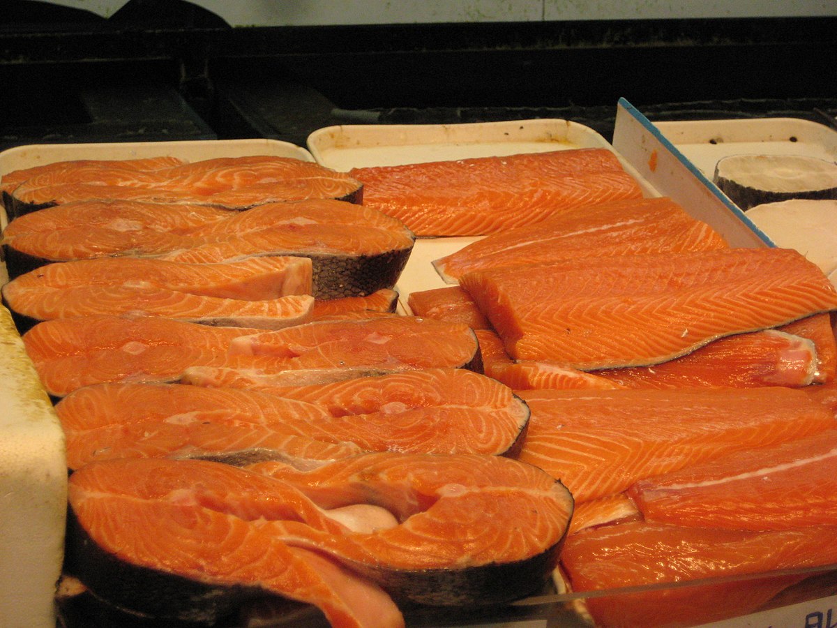 What is a salmon steak called?