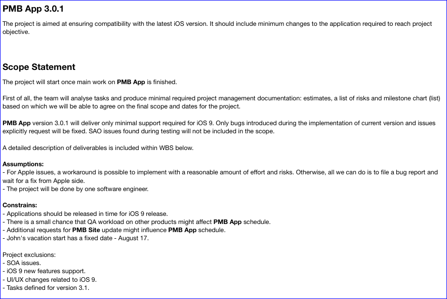 What is an example of scope in a sentence?