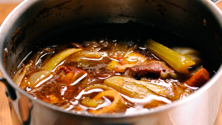 What is brown stock in cooking?