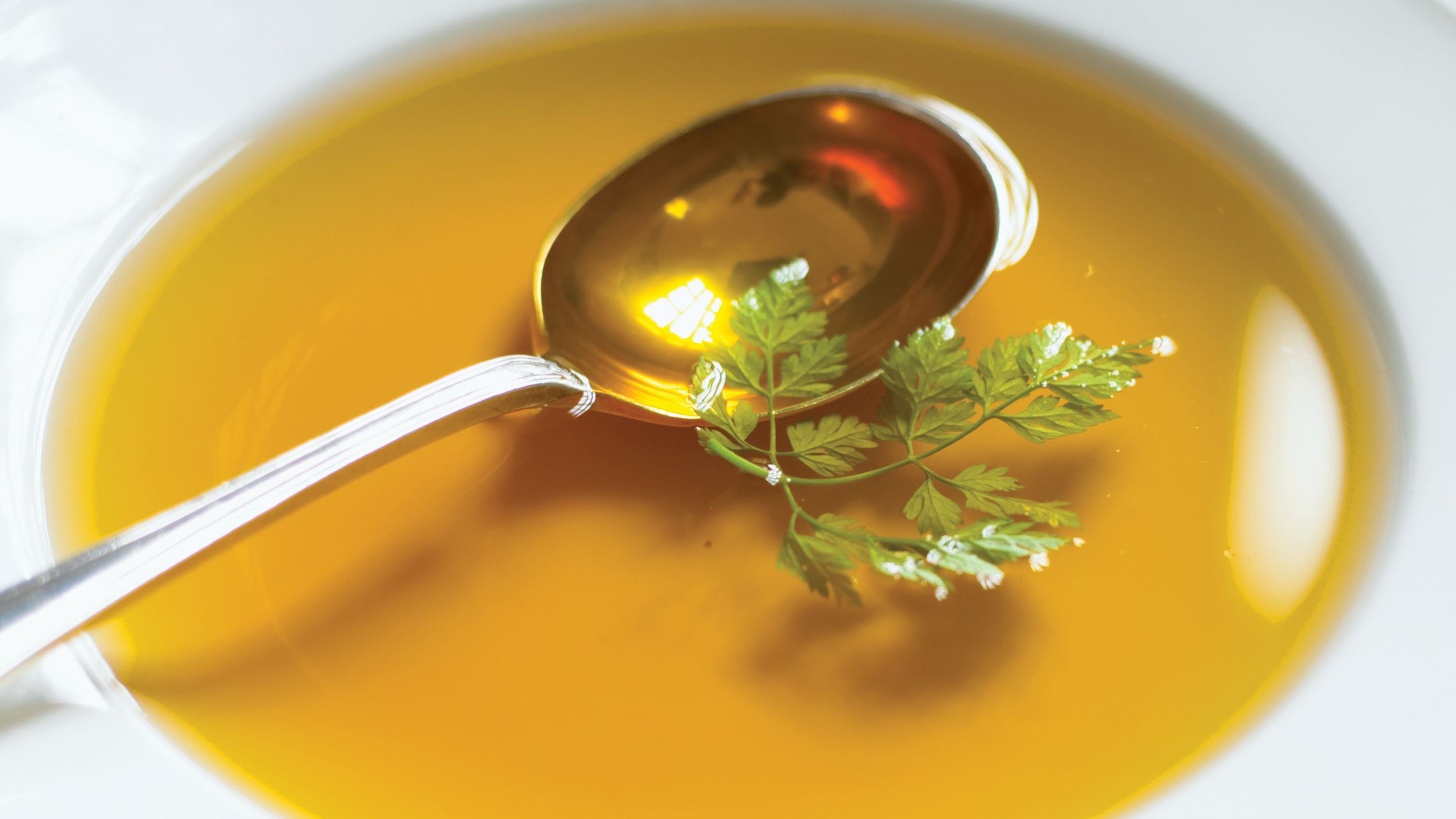 What is consomme broth made from?