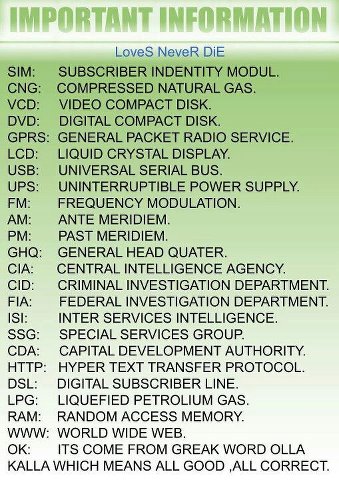 What is form full form?