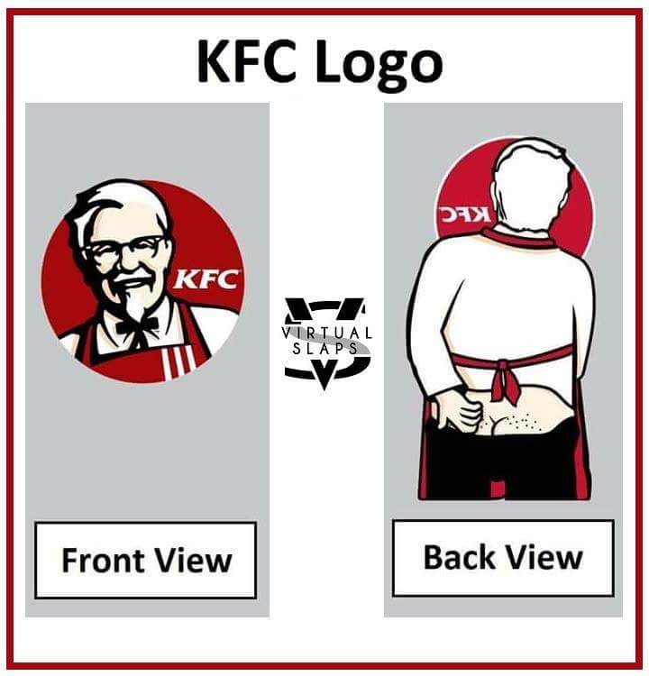 What is hidden in KFC logo?