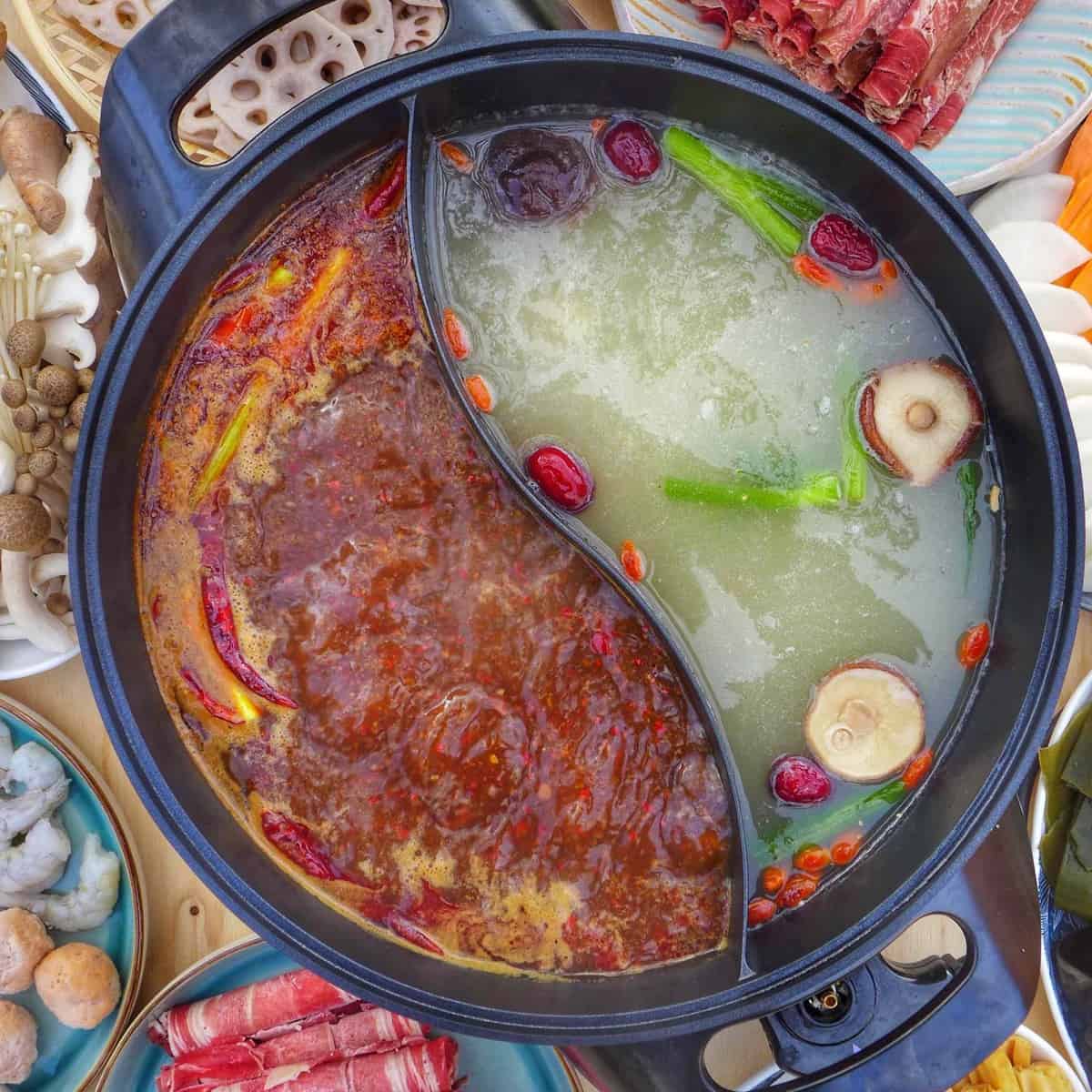 What is hotpot broth made of?