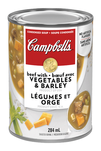 What is in Campbell's beef barley soup?
