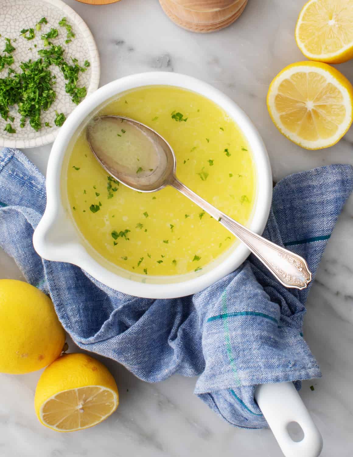 What is lemon butter sauce made of?