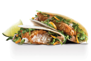What is on Taco Johns fish tacos?