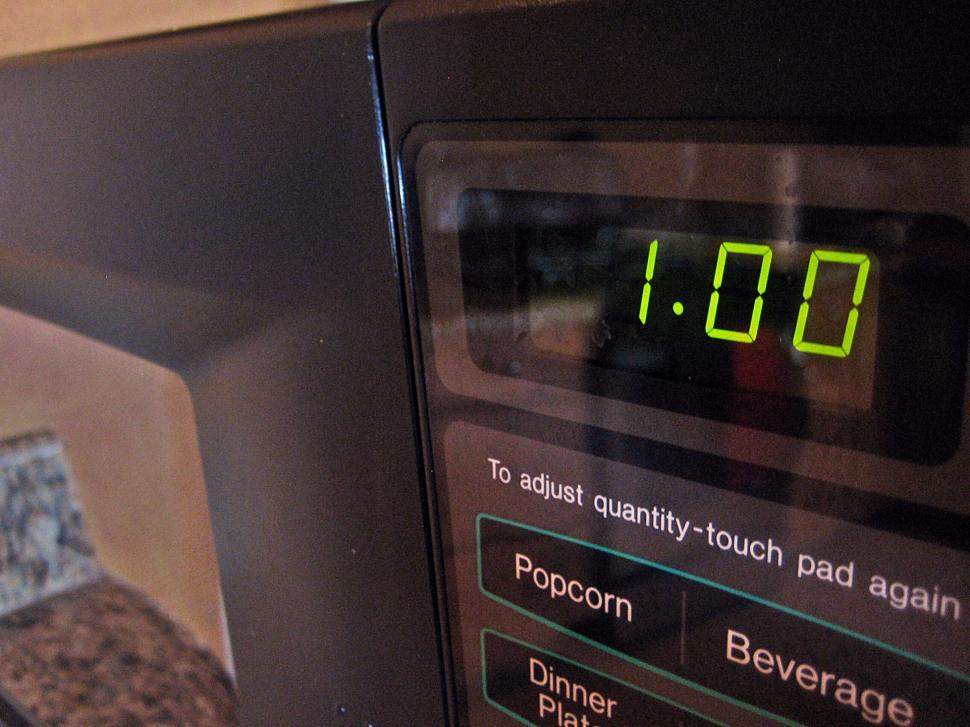 What is one minute on the microwave?