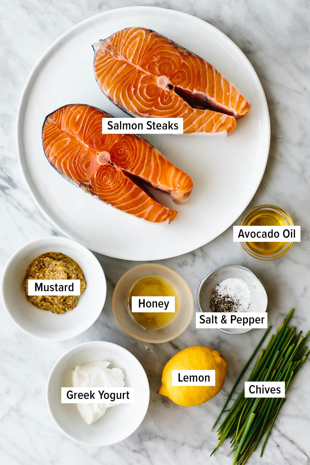 What is salmon steak made of?