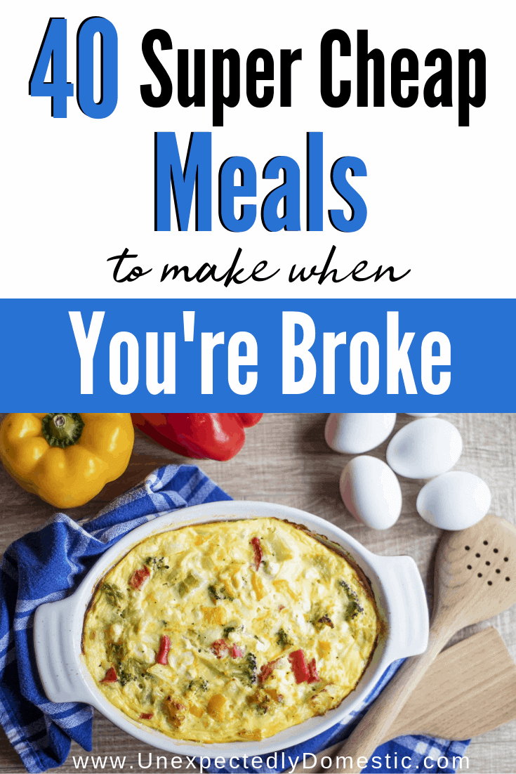 What is the cheapest meal to make?