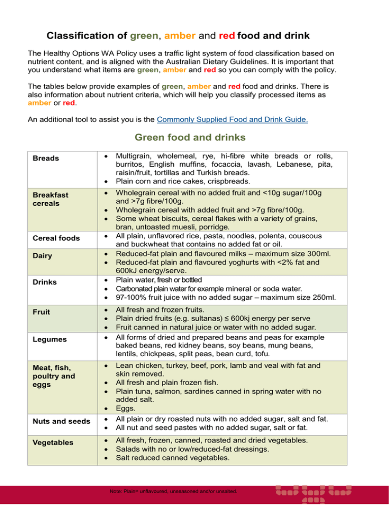 What is the criteria of classification of breakfast cereals?