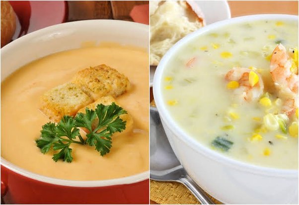 What is the difference between cream soup and chowders?