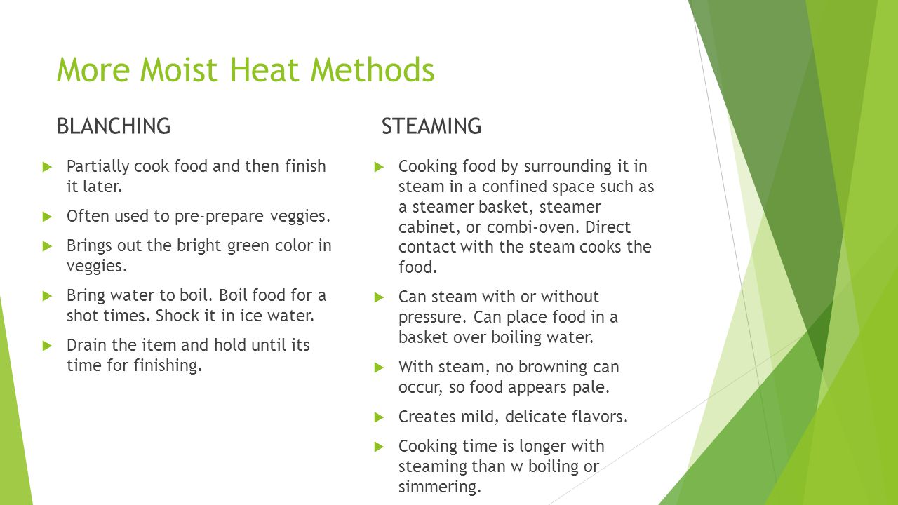 What is the difference between moist heat and dry heat cooking?